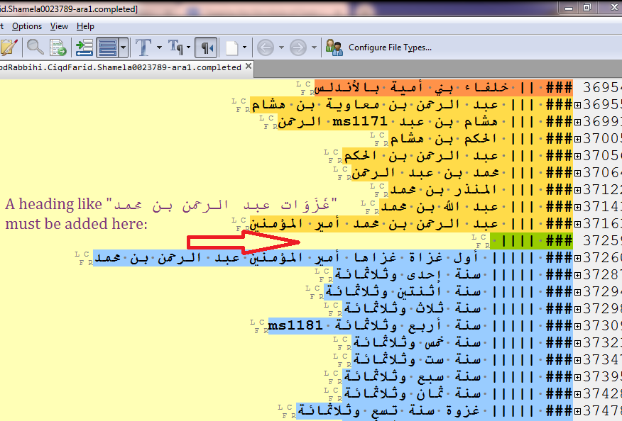 Tagging the Structure of Texts in the OPENITI Corpus - KITAB